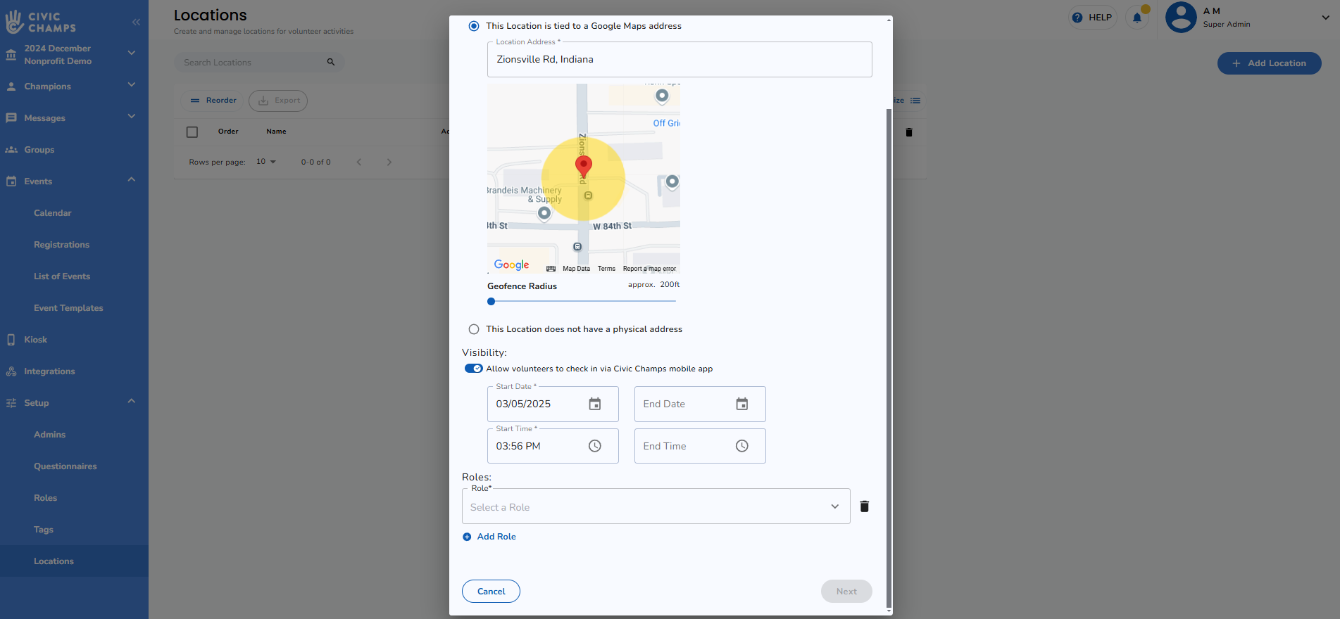 How to Create a Saved Location